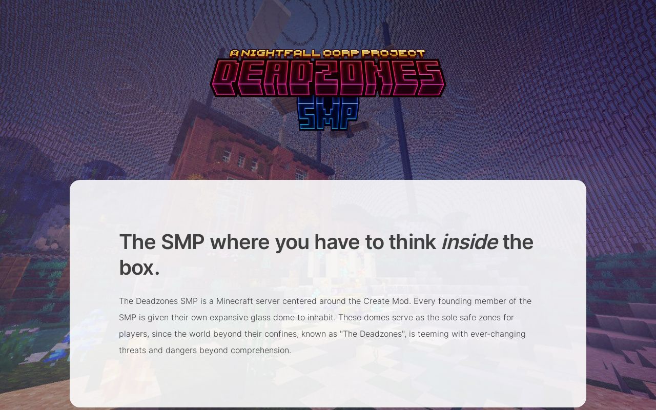 The Deadzones SMP Official Webpage